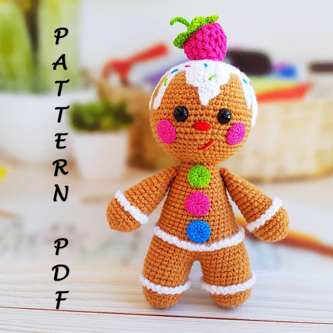 Crochet Gingerbread Man Doll Pattern: DIY Cookie Toy (PDF Pattern) - Etsy