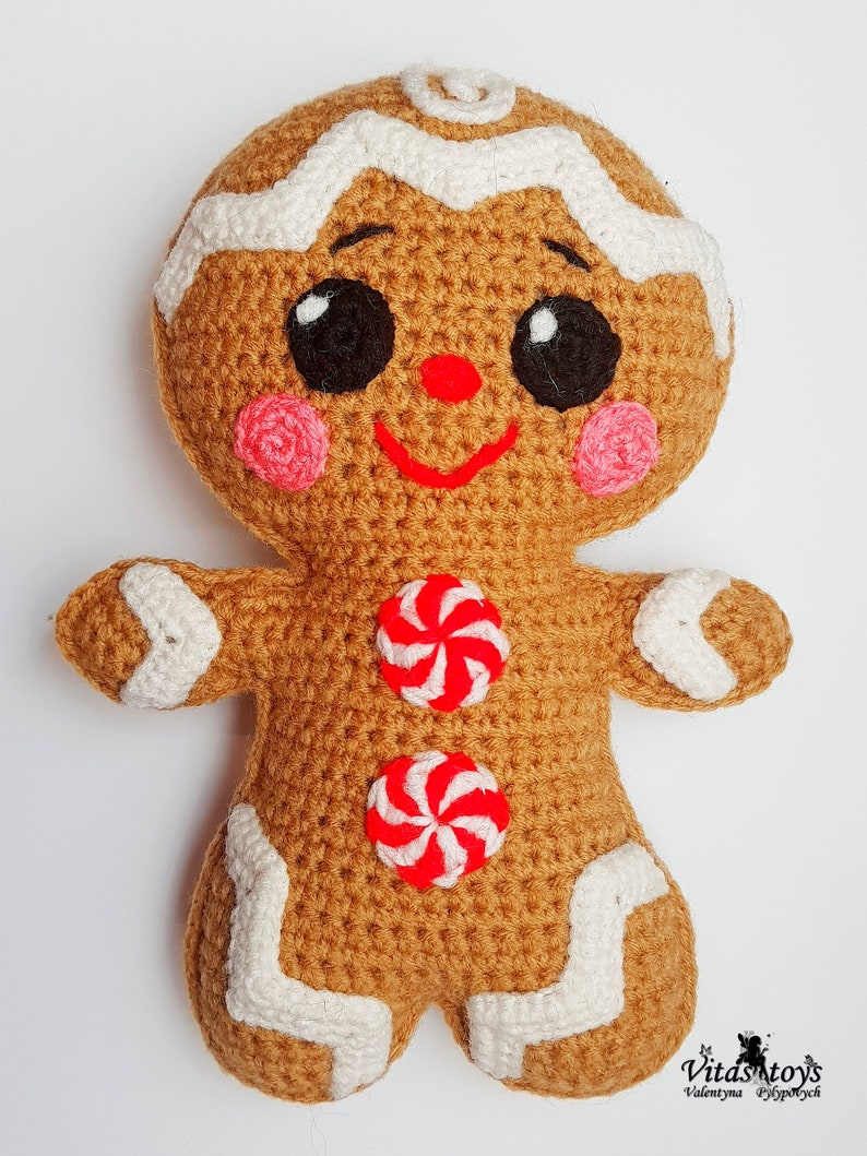 Crochet Gingerbred Toy Amigurumi Rag Doll Pattern - Etsy