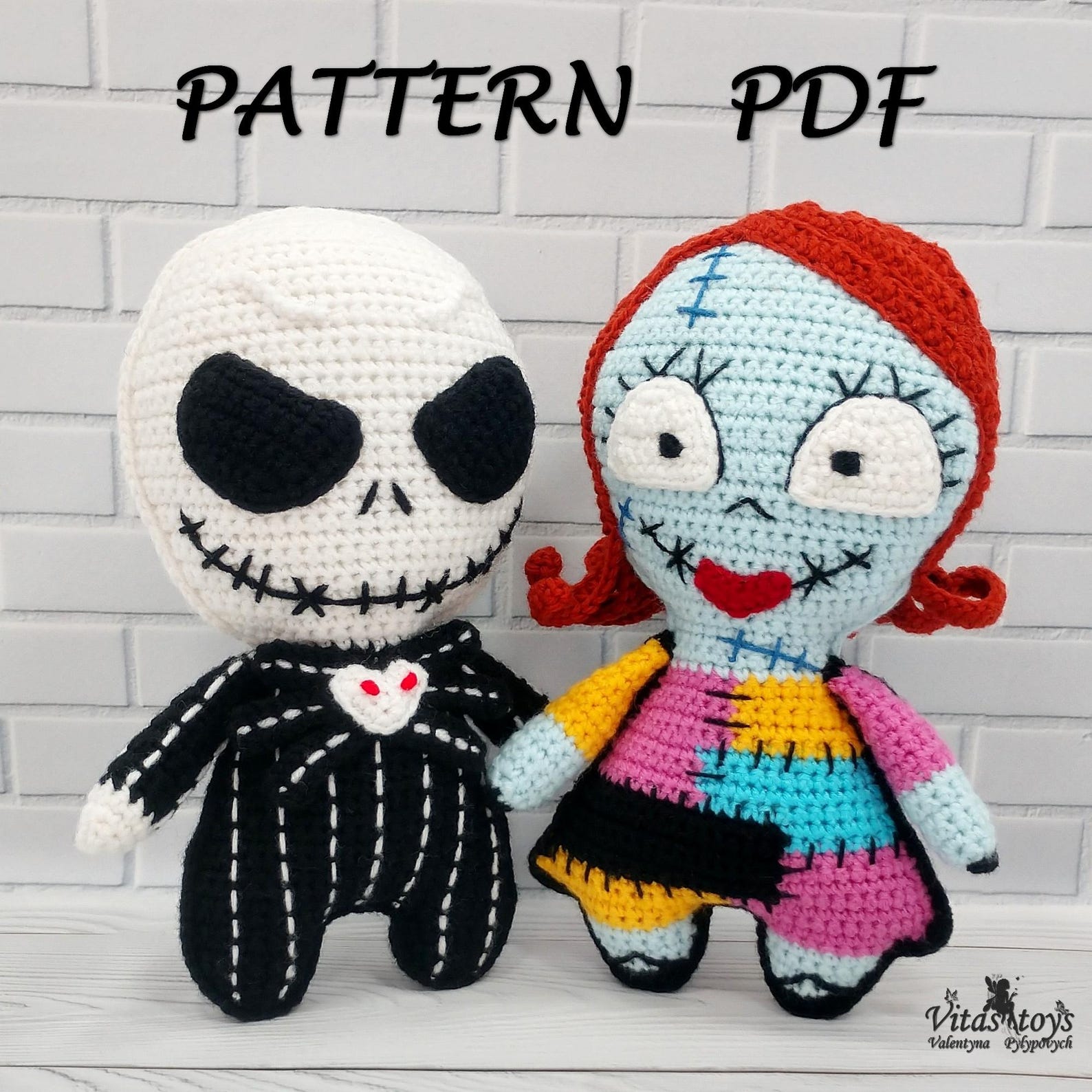 Crochet Jack Sally Zombie Amigurumi Rag Doll - Etsy