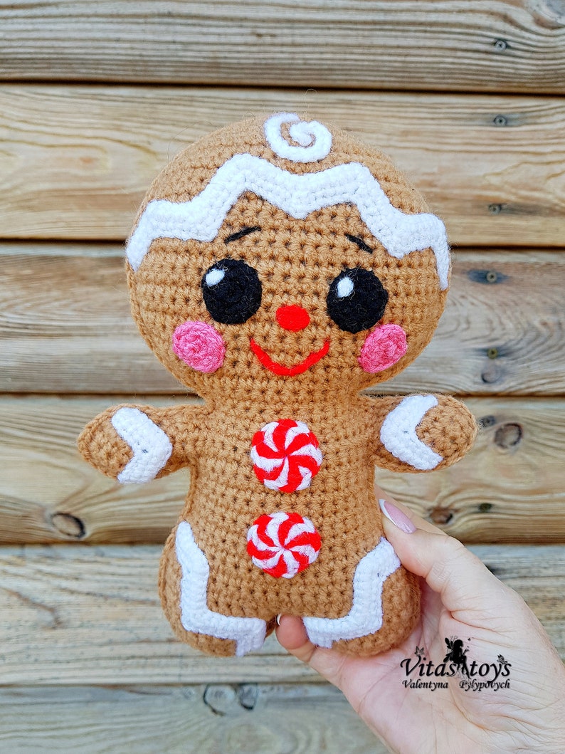 Crochet Gingerbred Toy Amigurumi Rag Doll Pattern - Etsy