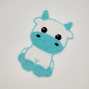 Crochet Cute Cow Applique Pattern - Etsy