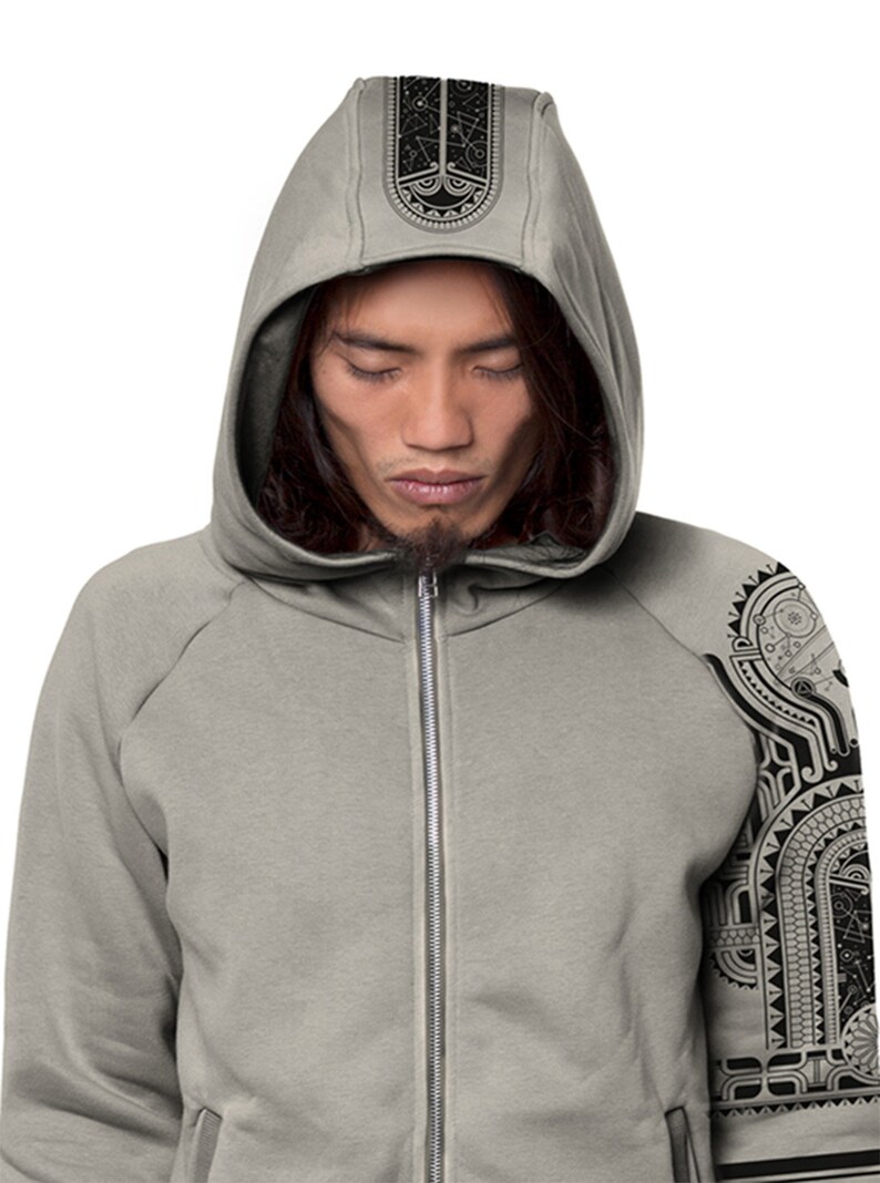 Tribal Clothing Tribal Hoodie Mauri Jacket Hooded Jacket | Etsy