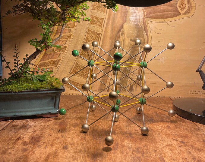 Vintage CAESIUM CHLORIDE Educational Molecular Model Scientific CRYSTAL ...