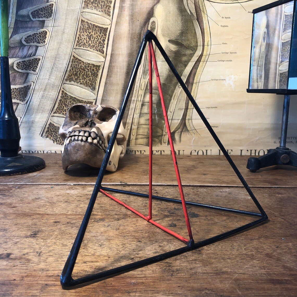 Vintage TRIANGLE BASED PYRAMID Geometric Shape Geometry Model - Etsy