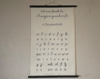 Cursive Alphabet, German Language, Letters: Original Vintage 1950s ...