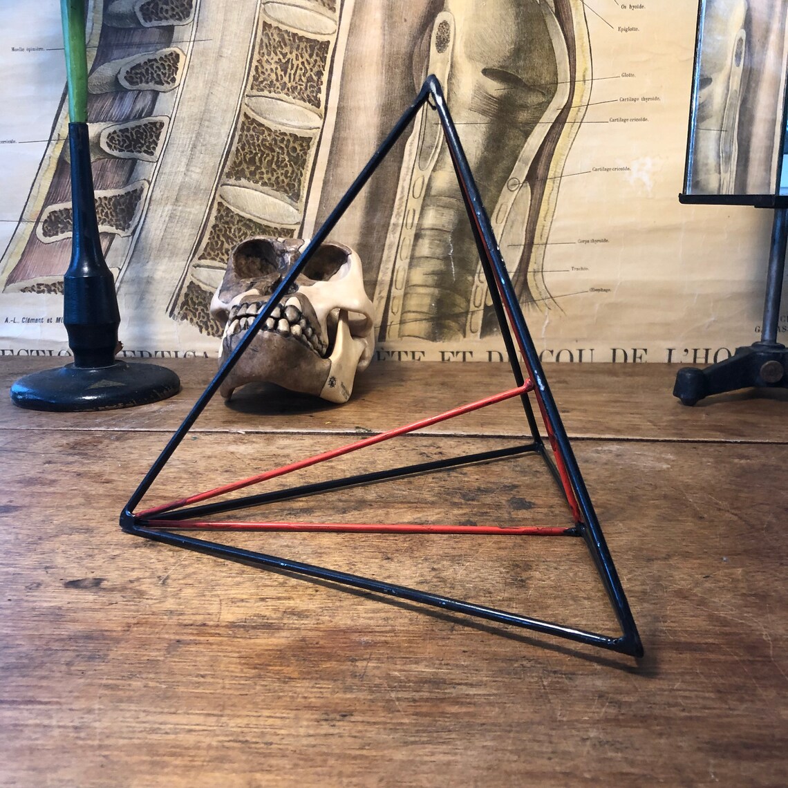 Vintage TRIANGLE BASED PYRAMID Geometric Shape Geometry Model - Etsy