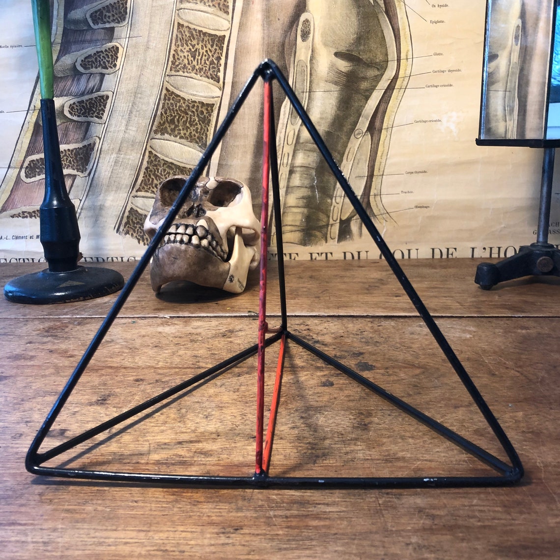 Vintage TRIANGLE BASED PYRAMID Geometric shape geometry model | Etsy