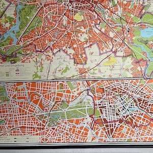 Vintage BERLIN Map by Westermann Roll Down Linen Backed School Map 1970 ...