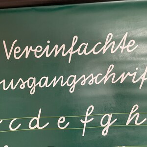 Vintage CALLIGRAPHY CURSIVE Handwriting Educational School Chart ...