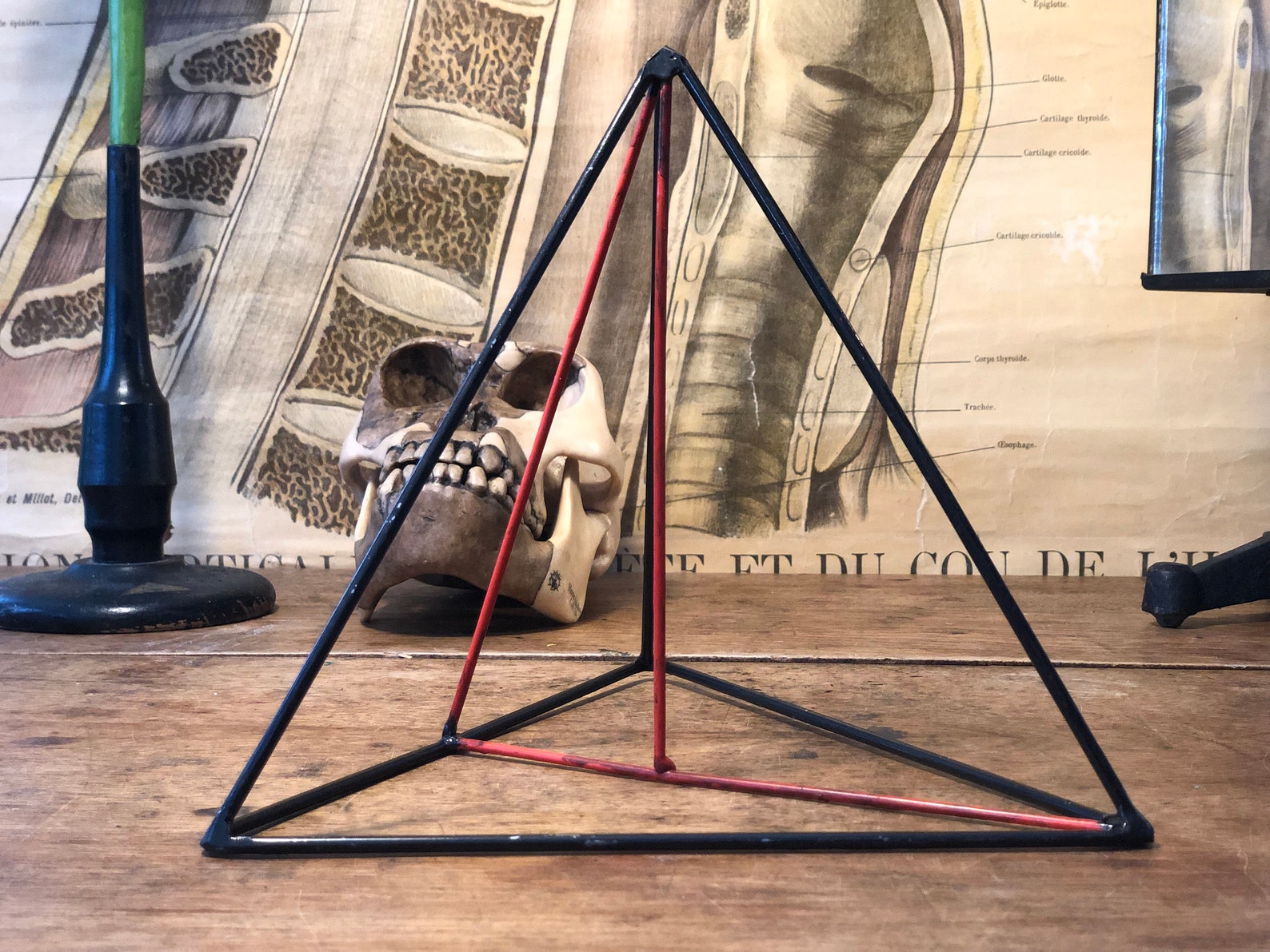 Vintage TRIANGLE BASED PYRAMID Geometric Shape Geometry Model - Etsy