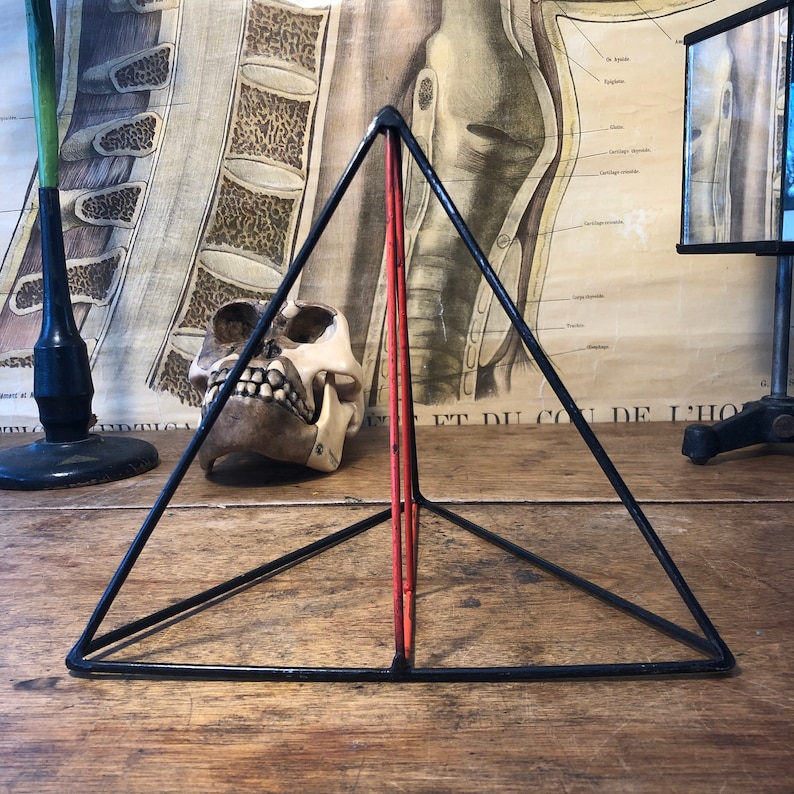 Vintage TRIANGLE BASED PYRAMID Geometric Shape Geometry Model - Etsy