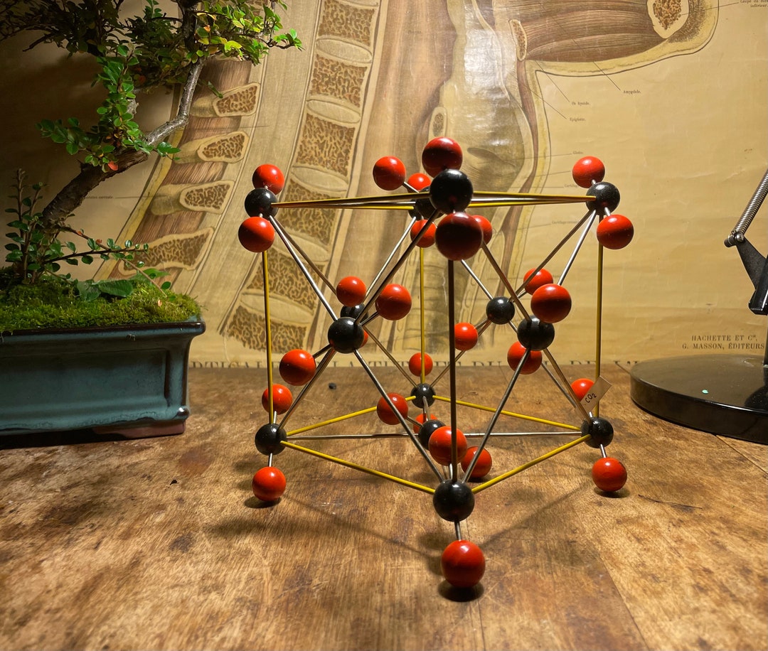 Vintage CARBON DIOXIDE School Educational Molecular Model Chemistry CO2 ...