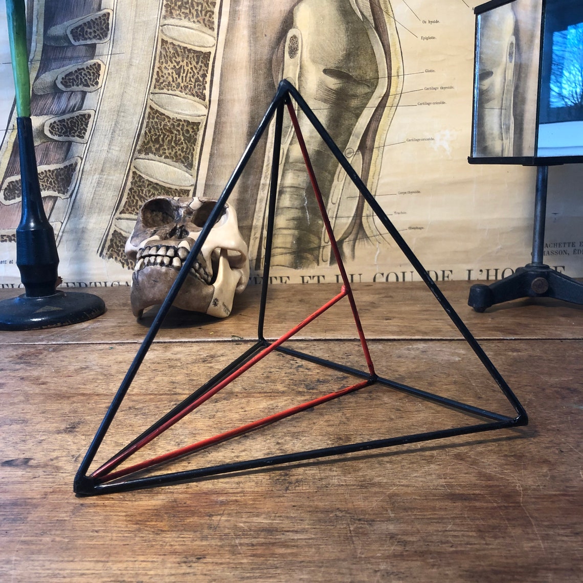Vintage TRIANGLE BASED PYRAMID Geometric Shape Geometry Model - Etsy