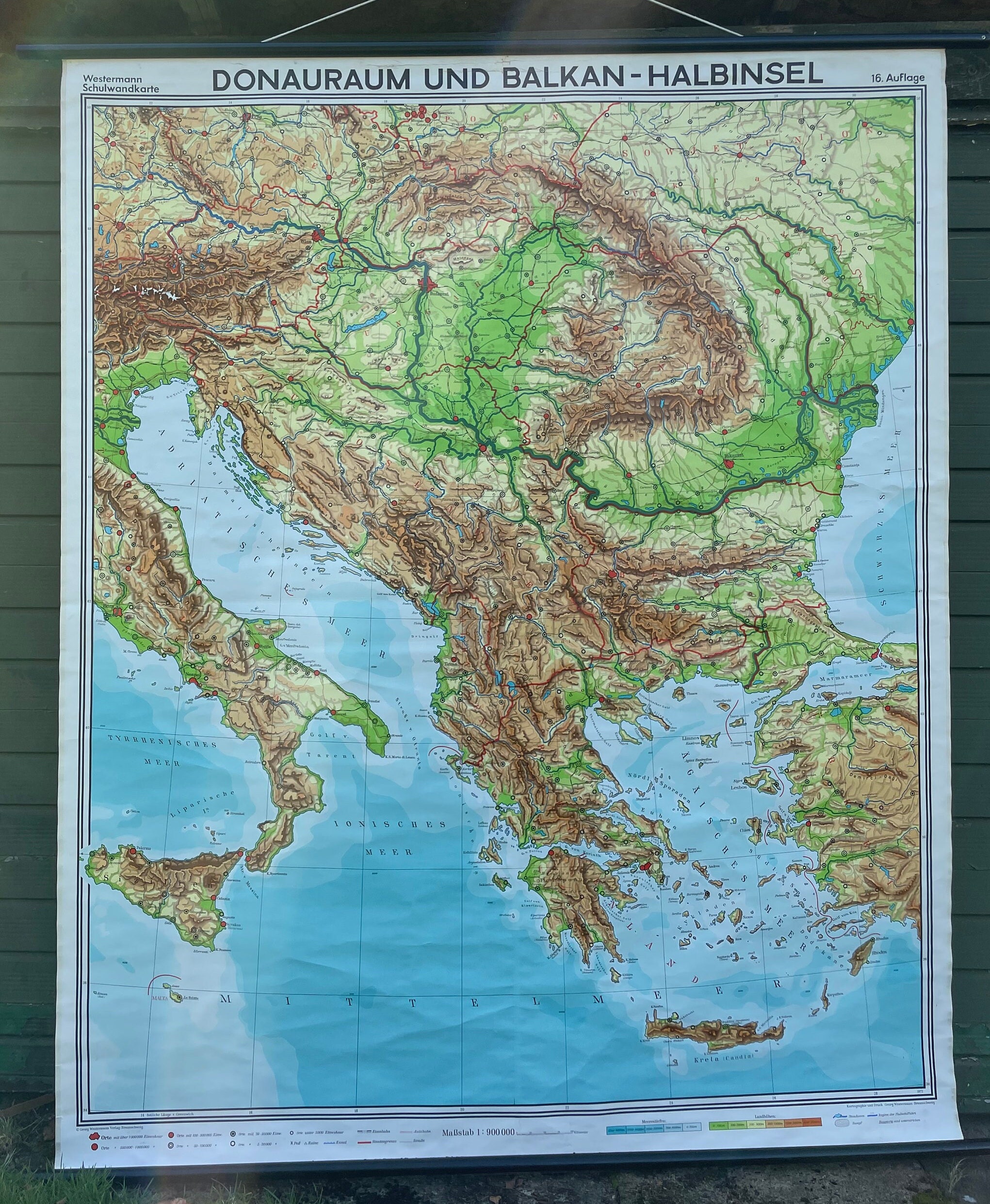 Balkan Mountains Physical Map