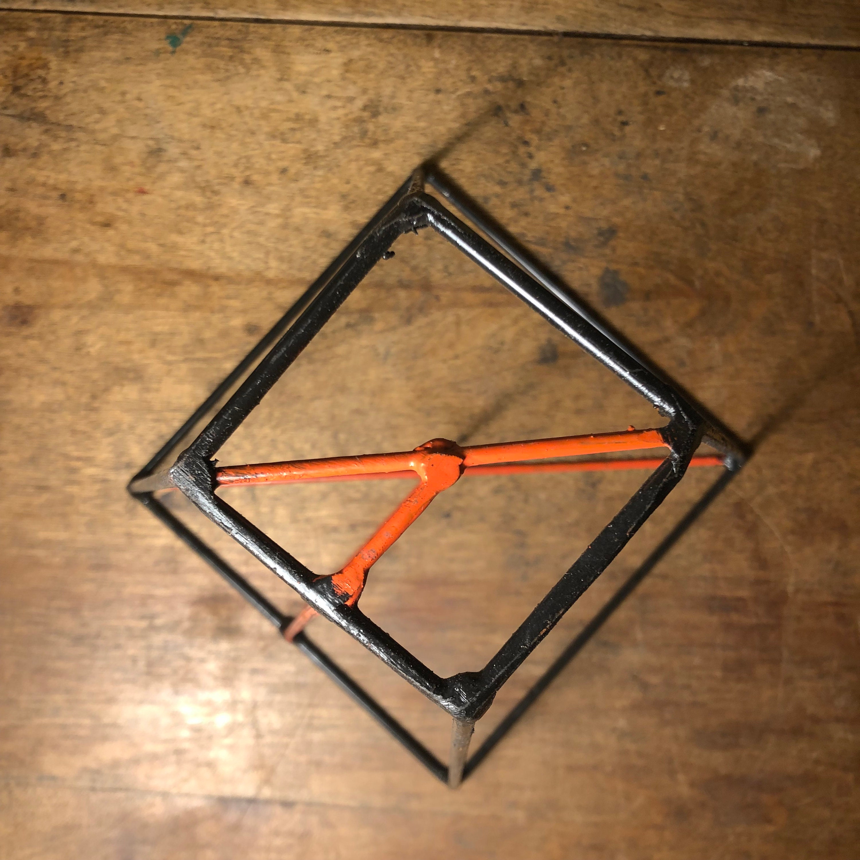 Vintage Flat Top PYRAMID GEOMETRIC SHAPE Educational Model Maths Visual ...