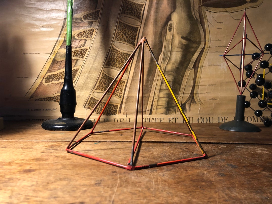 Vintage HEXAGONAL CONE Geometric Shape Educational Model 1950s Maths ...