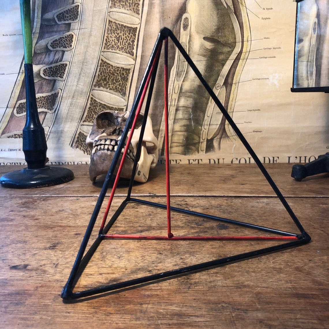Vintage TRIANGLE BASED PYRAMID Geometric Shape Geometry Model - Etsy