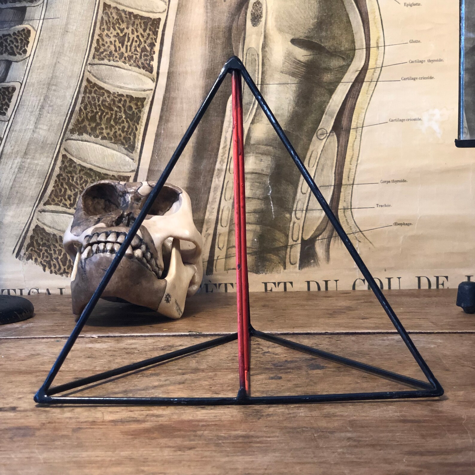 Vintage TRIANGLE BASED PYRAMID Geometric Shape Geometry Model - Etsy