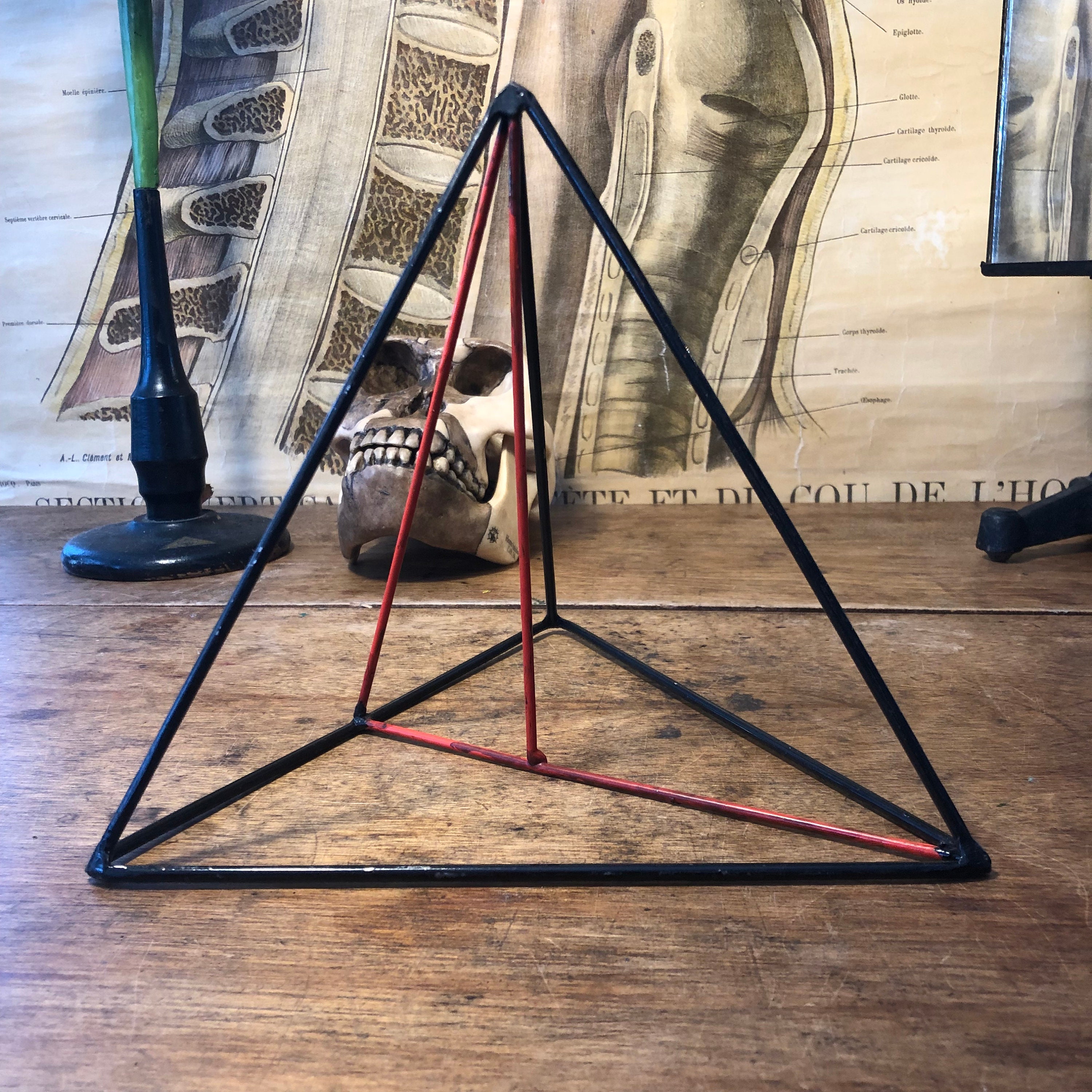 Vintage TRIANGLE BASED PYRAMID Geometric Shape Geometry Model - Etsy