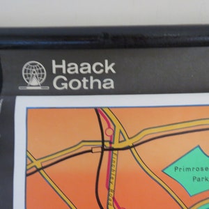 Rare Vintage LONDON CITY MAP by Haack Gotha Roll Down Educational ...