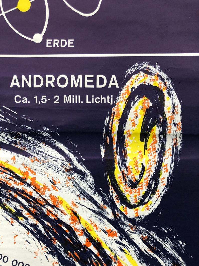 Vintage School Chart OUR GALAXY & ANDROMEDA Education Chart - Etsy