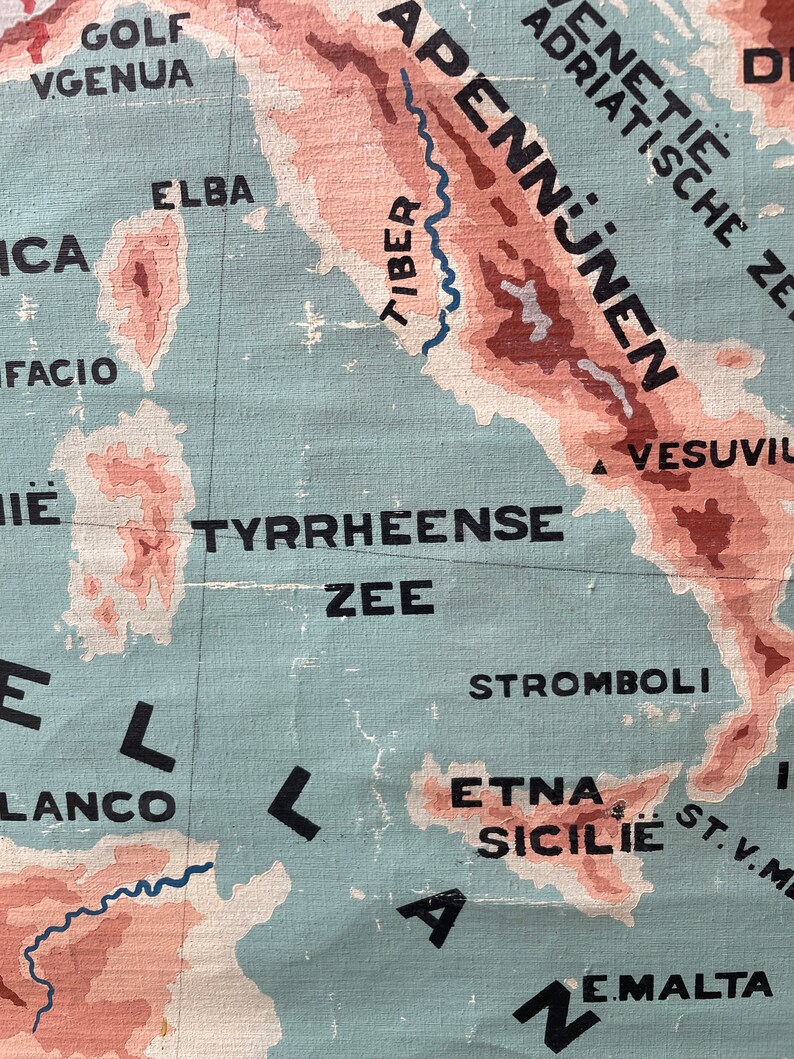 Vintage Europe Map: 1950s Belgian School Chart - Etsy