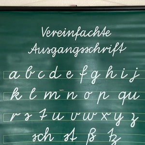 Vintage CALLIGRAPHY CURSIVE Handwriting Educational School Chart ...