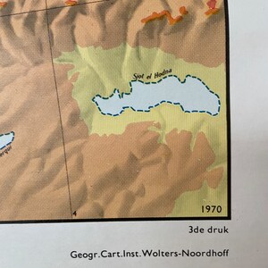 Vintage Map of SPAIN &PORTUGAL Educational Geographical Map Circa 1970 ...