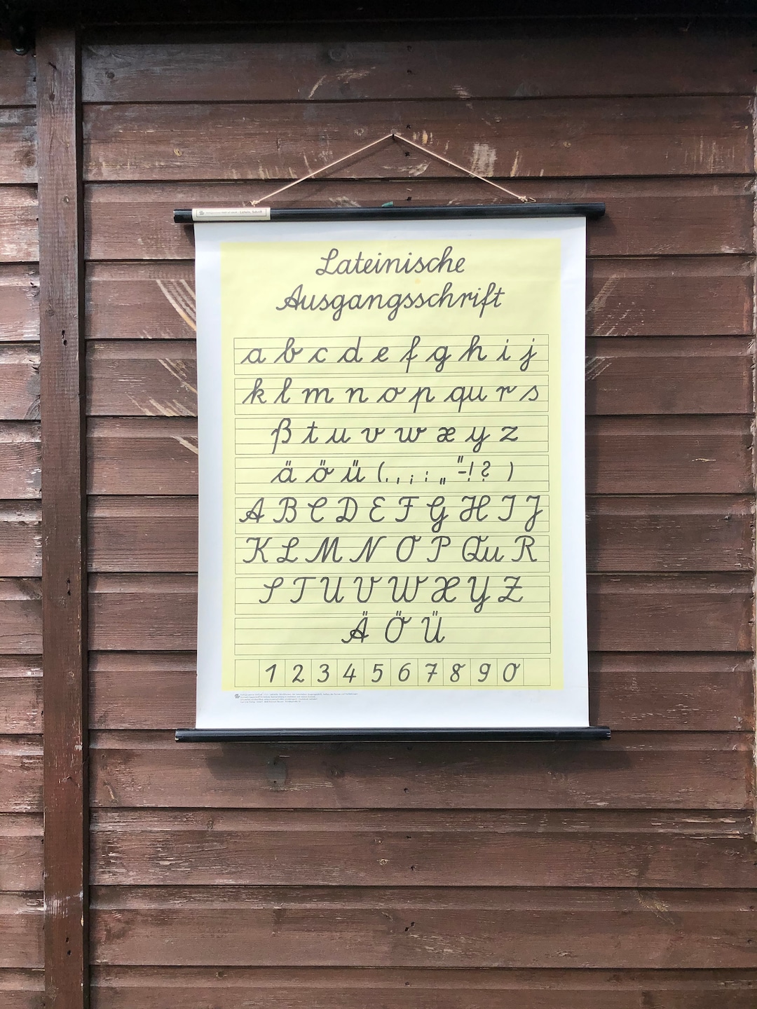 Vintage CALLIGRAPHY CURSIVE Handwriting Educational School Chart ...