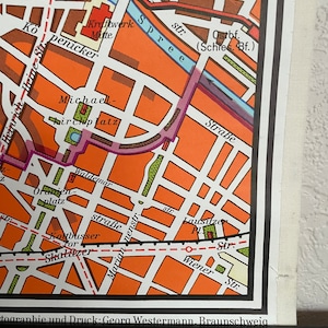 Vintage BERLIN Map by Westermann Roll Down Linen Backed School Map 1970 ...