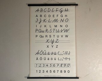 Cursive Alphabet, German Language, Letters: Original Vintage 1950s ...