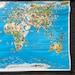 Large Rare Vintage MAP of the WORLD School Chart TRADE Pictorial Linen ...