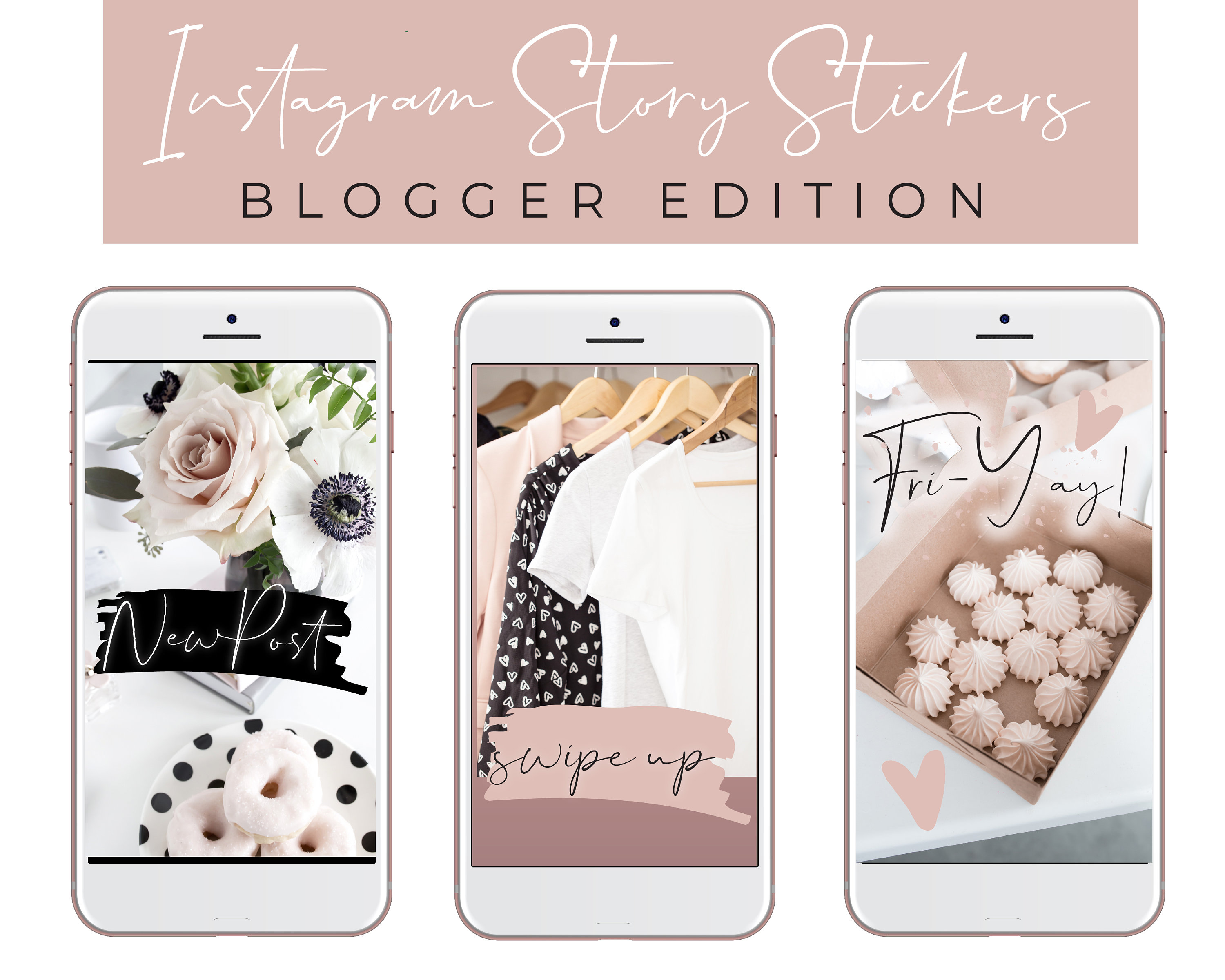 Instagram Stickers Blogger Overlays for Stories - Etsy