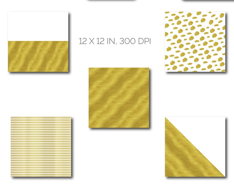 Gold Foil Digital Paper/ Backgrounds/ Scrapbooking/ Wallpaper ...