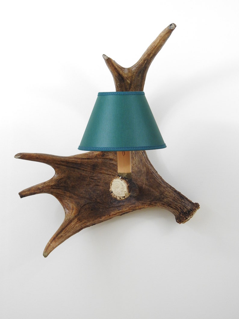 Moose Antler Wall Sconce With Shades - Etsy