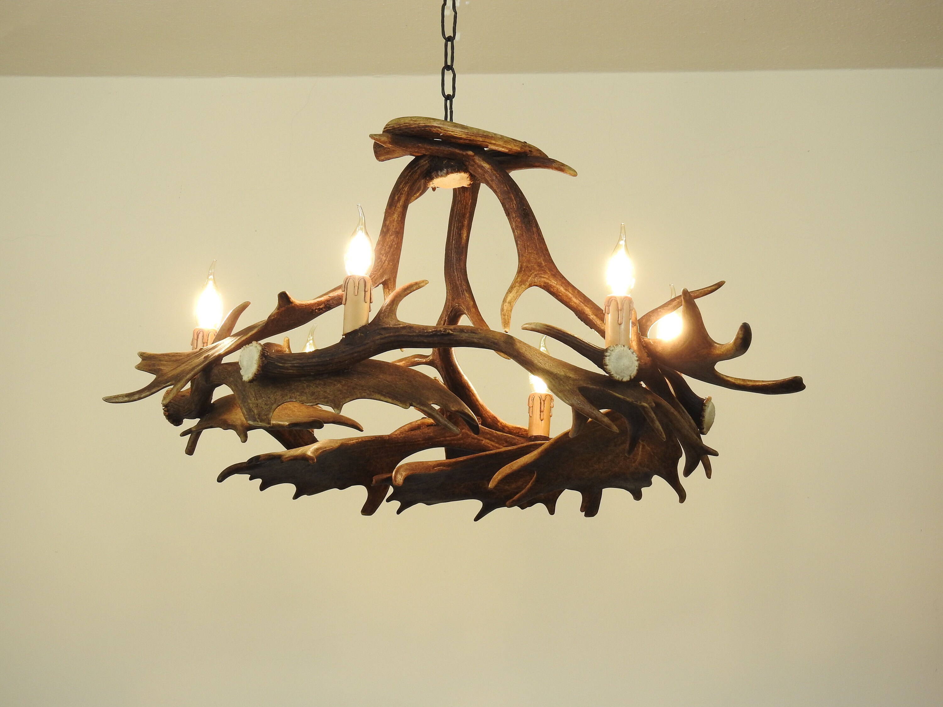 Real Rustic Antler Chandelier for Farmhouse | Etsy