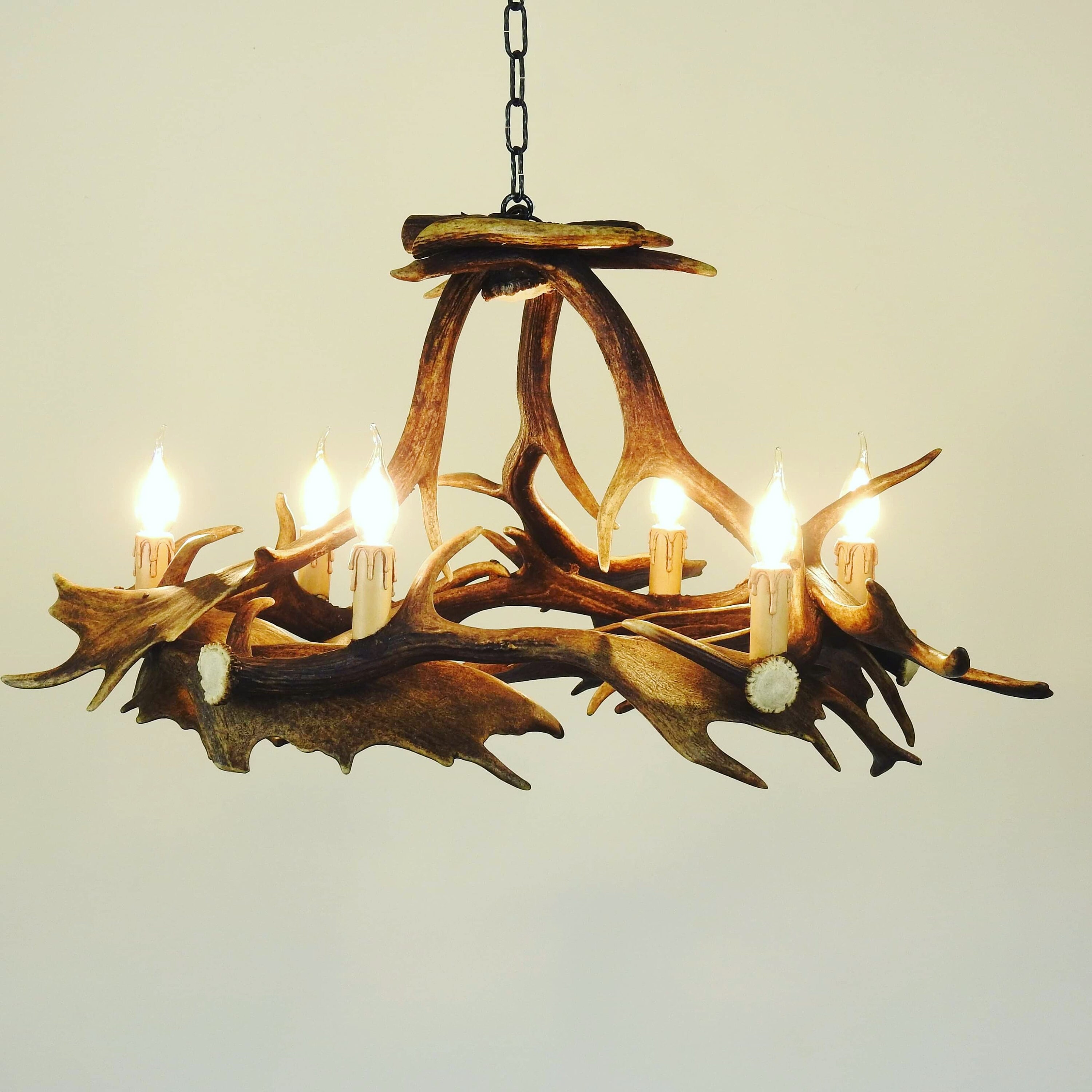 Real Rustic Antler Chandelier for Farmhouse - Etsy