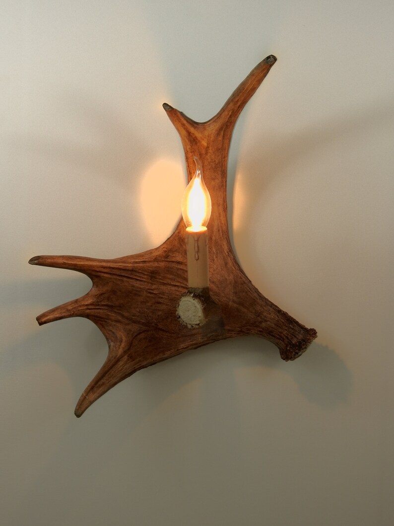 Moose Antler Wall Sconce | Etsy