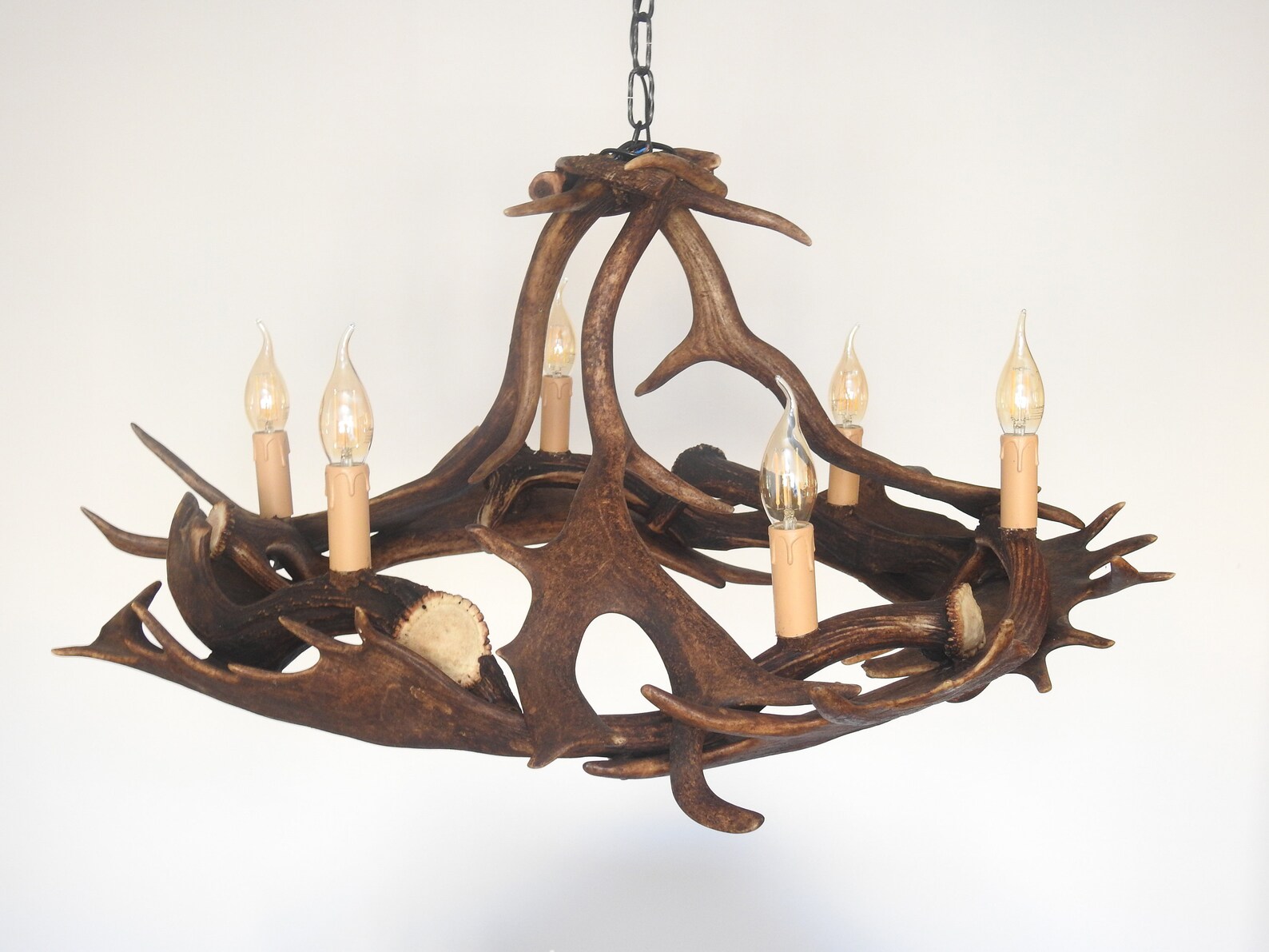 Real Fallow Deer Antler Chandelier for 6 Lights - Etsy