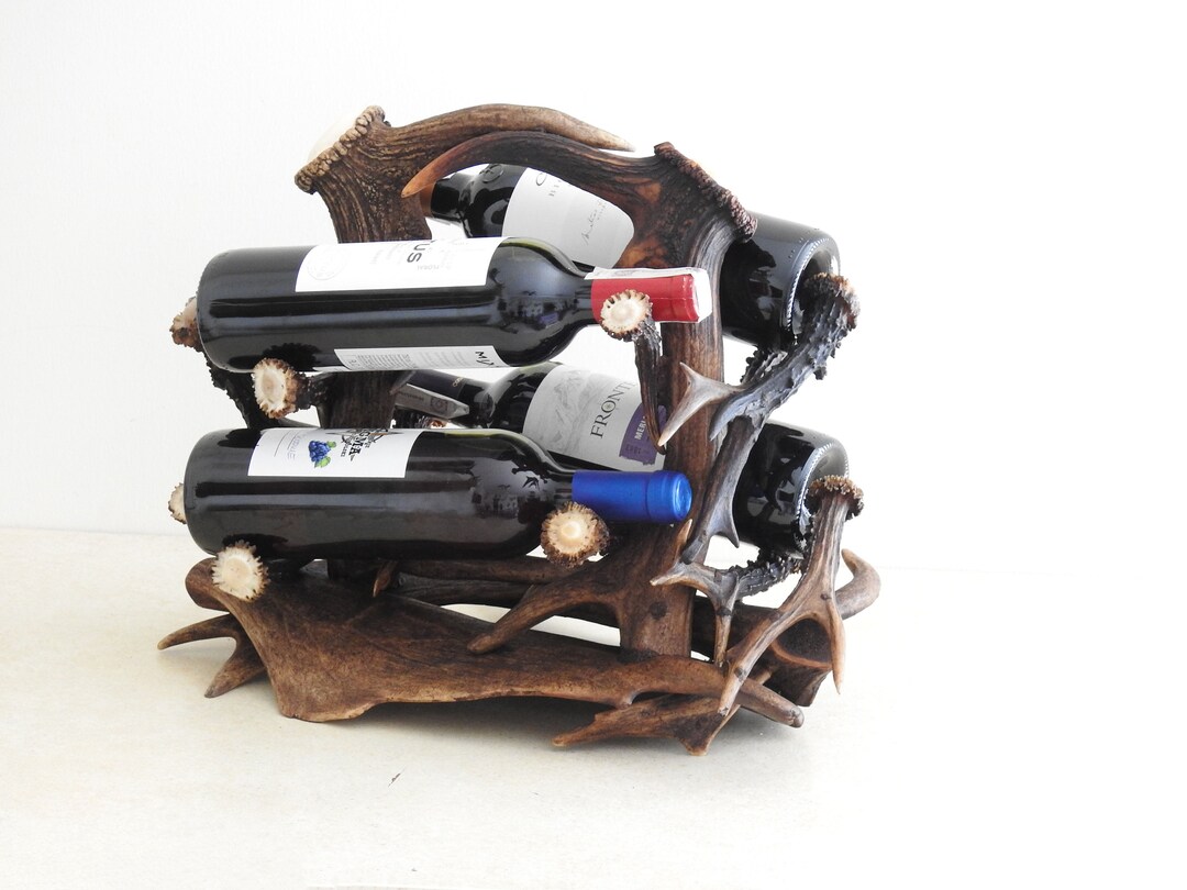 Real Antler Wine Rack - Etsy