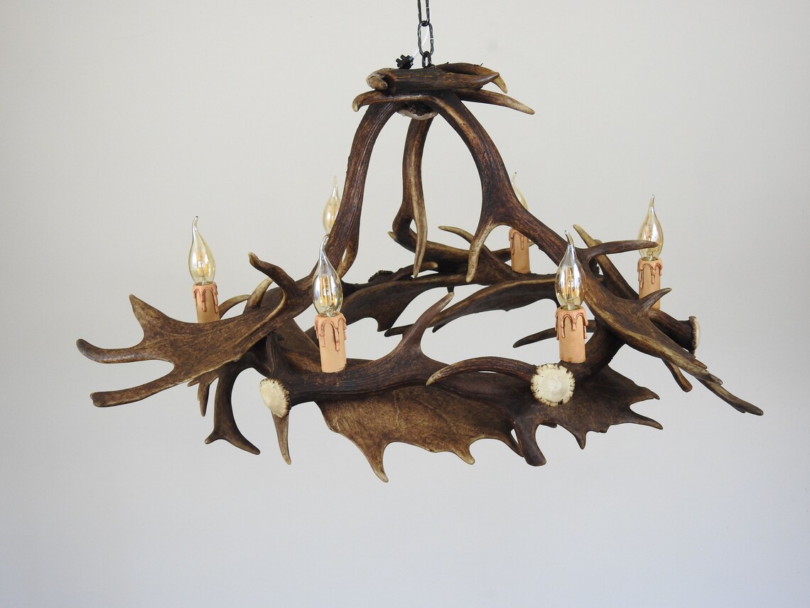 Real Rustic Antler Chandelier for Farmhouse | Etsy