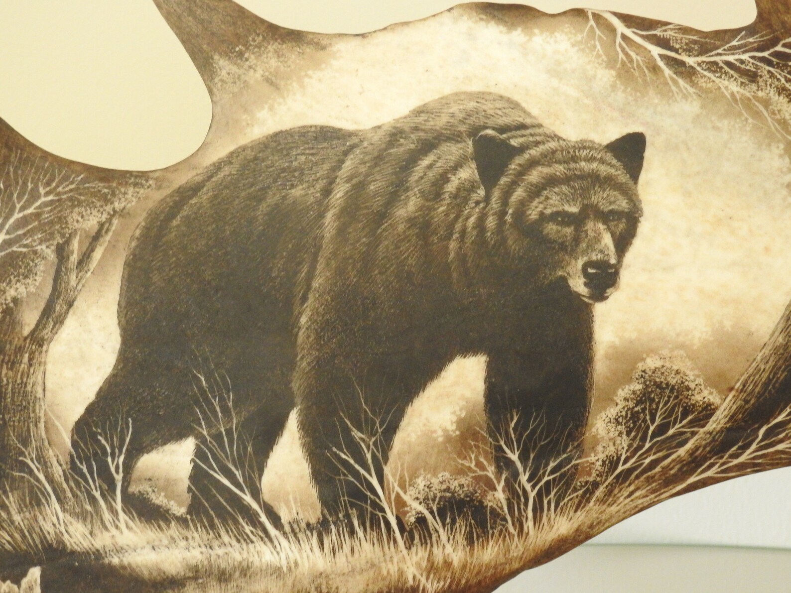 Real Standing Antler Carving Shows Bear - Etsy