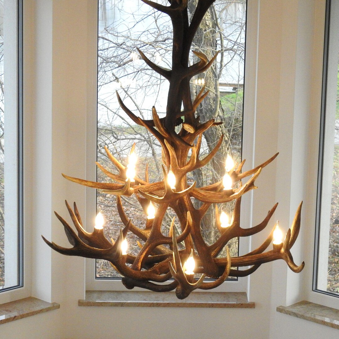 Large Antler Chandelier for Farmhouse Livingroom - Etsy