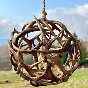 Real Moose Antler Ball Chandelier - Etsy