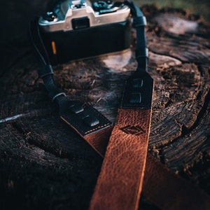 Camera Strap - Brown Cross-body Leather Camera Strap for DSLR/SLR ...
