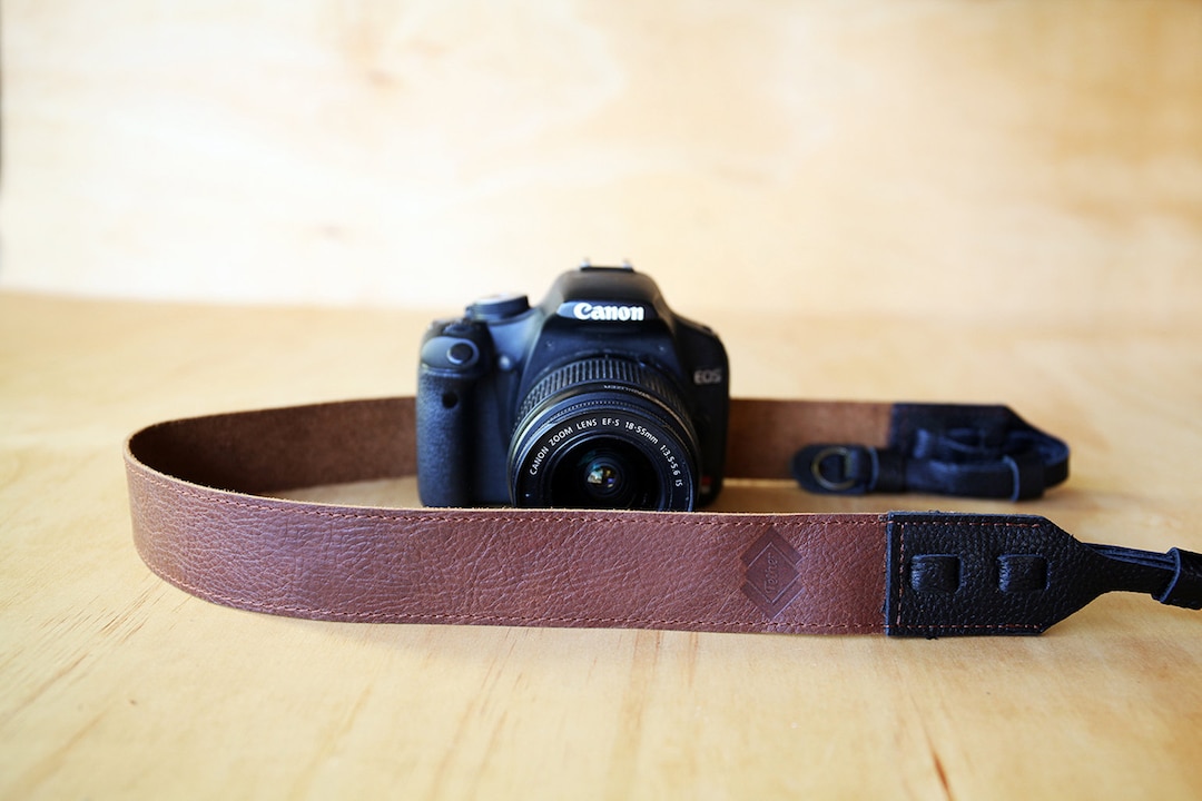 Camera Strap - Brown Cross-body Leather Camera Strap for DSLR/SLR ...