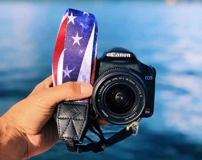 Personalized Camera Strap-independence Day Sale-us Flag Camera Strap ...