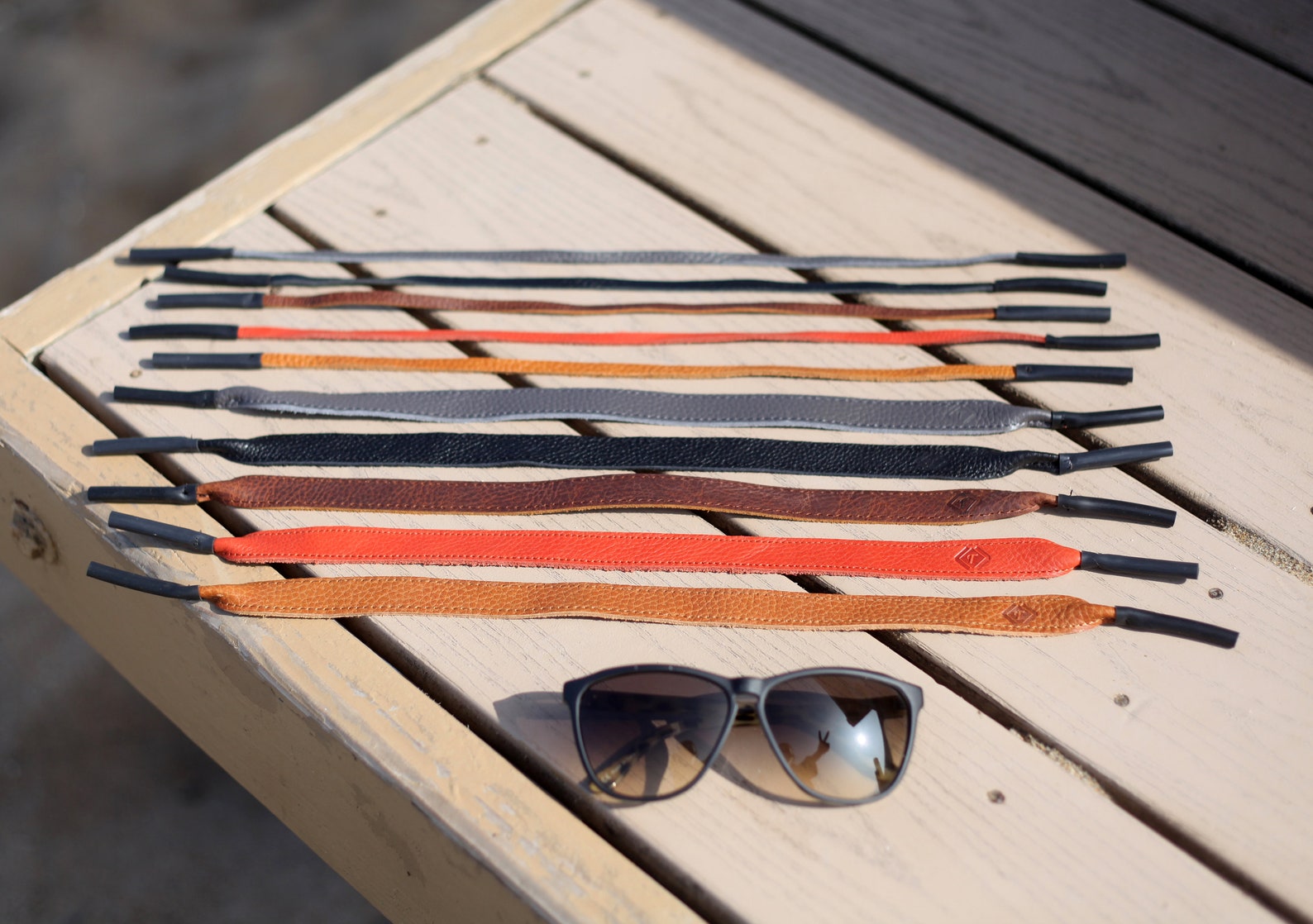 Tan Leather Sunglass Strap / Sunglass retainer / Strap for | Etsy