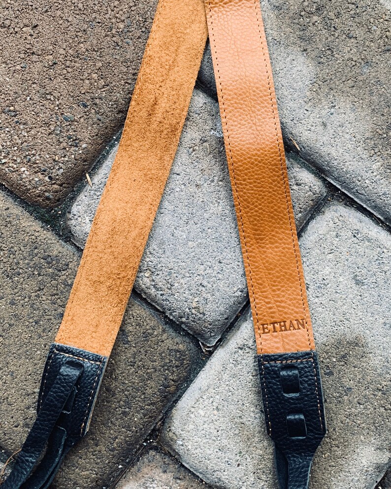 Tan Cross-body Personalized Leather Camera Strap for - Etsy