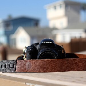 Camera Strap - Brown Cross-body Leather Camera Strap for DSLR/SLR ...